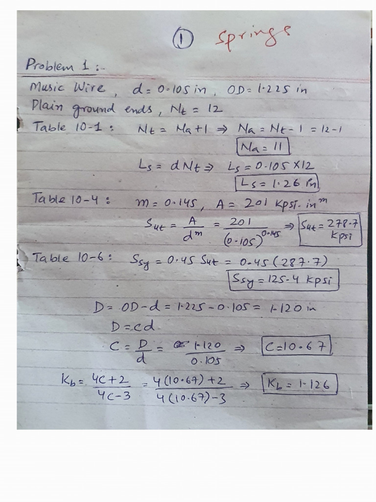 Problem 1+2 (Spring) | PDF