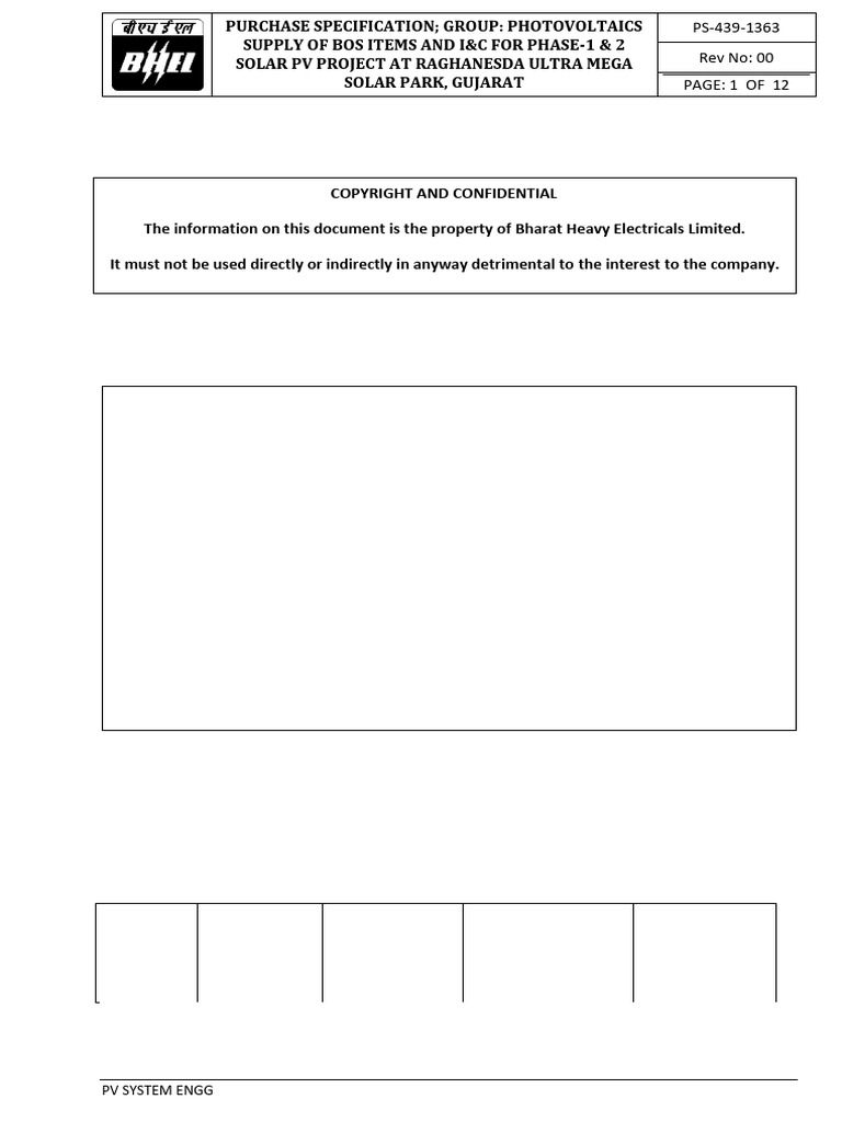 BHEL work | PDF | Photovoltaic System | Photovoltaics