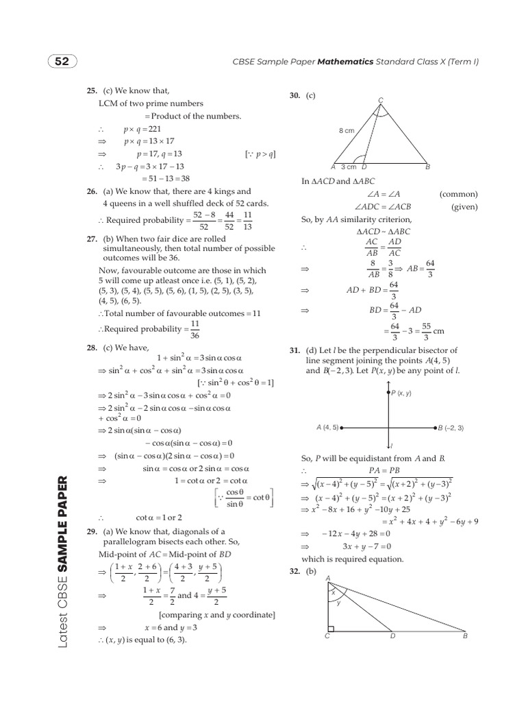 Arihant Math Sample Papers 1-10 | PDF | Numbers | Rational Number