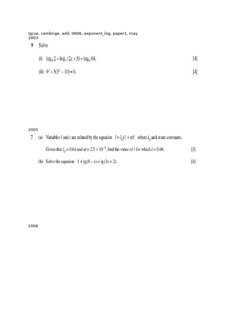 P1 May Exponent Log Pdf 5931