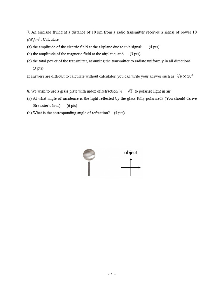 General Physics 2 Final Exam (Session 2) | PDF | Interferometry | Physical Phenomena