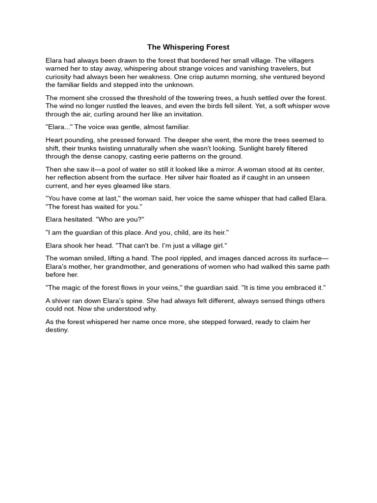 The Whispering Forest | PDF