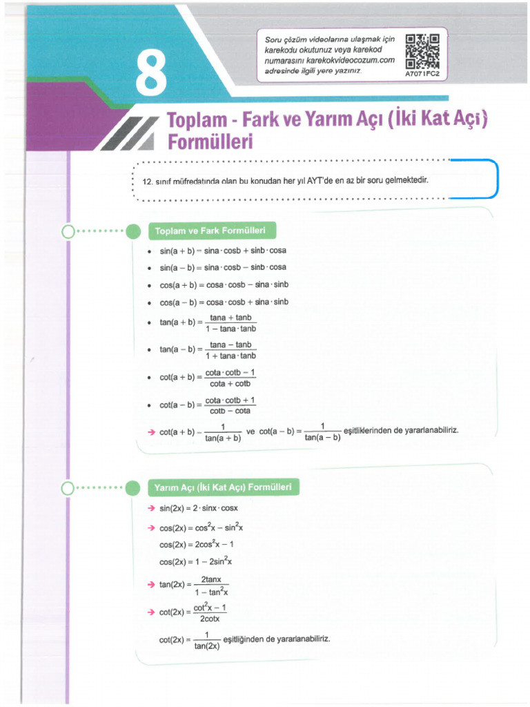 8 - Toplam Fark - Yarim Açi | PDF