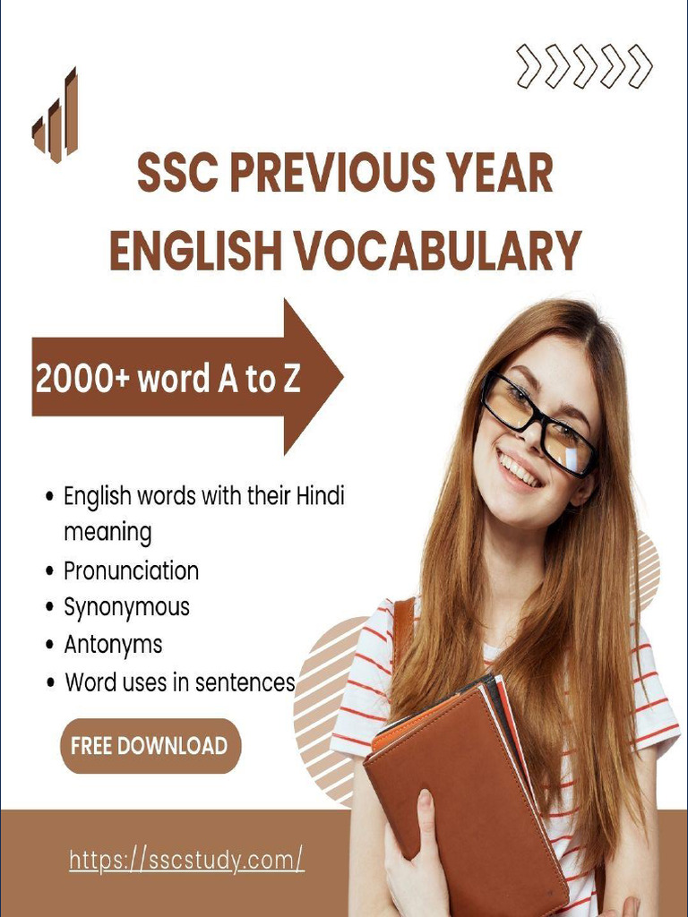 SSC Previous Year English Vocabulary (Sscstudy - Com) | PDF