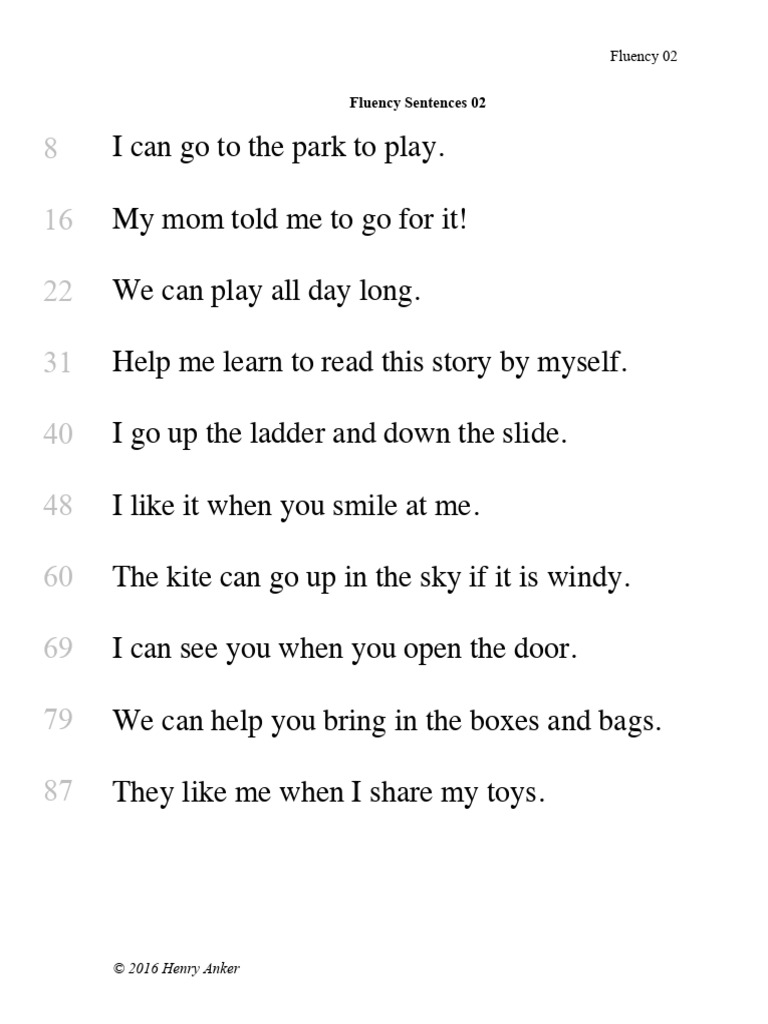 02 Reading Sentences 2 | PDF