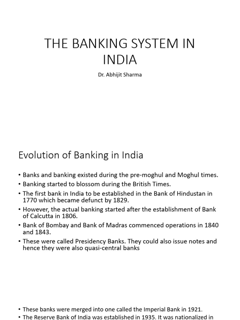 Evolution of Indian Banking | PDF