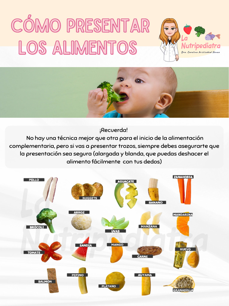 COMO PRESENTAR LOS ALIMENTOS LA NUTRIPEDIATRA | PDF | Alimentos | Vegetales