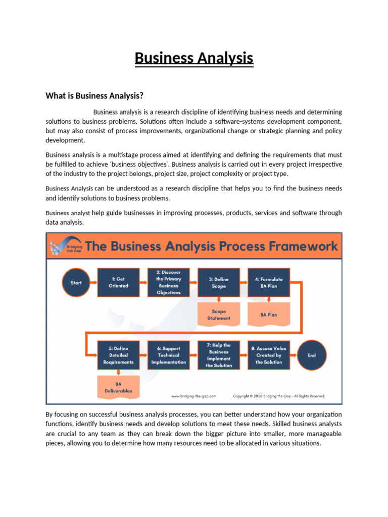 Understanding Business Analysis Essentials | PDF | Business Analysis | Business Process