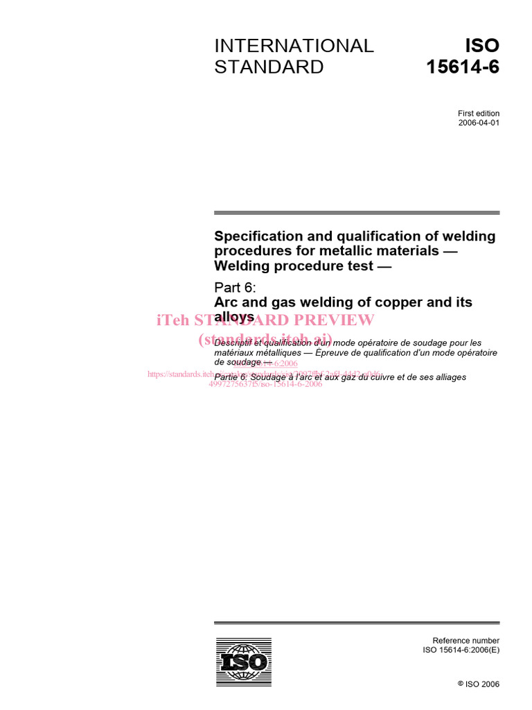 ISO-15614-6-2006 | PDF | Welding | Construction