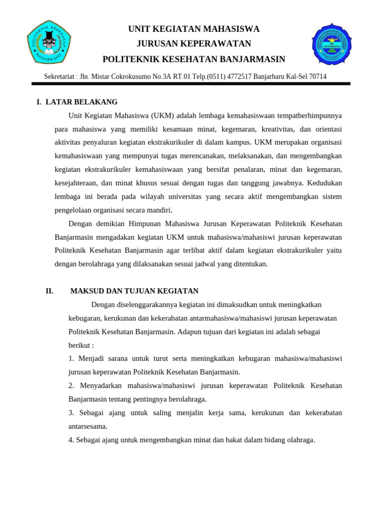 LPJ Ukm Divisi 5 Kesehatan 2023-2024 | PDF