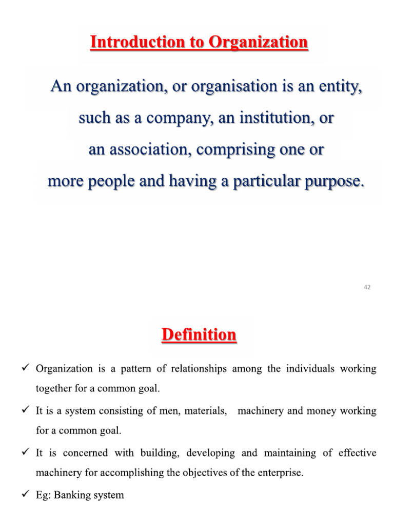 Basic Concepts of Organisation | PDF