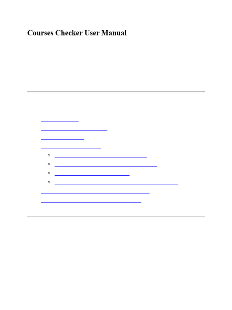 Courses Checker Manual PDF | PDF | Computing | Cyberspace