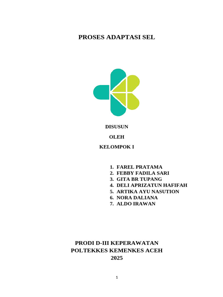 Mekanisme Adaptasi dan Penyembuhan Sel | PDF