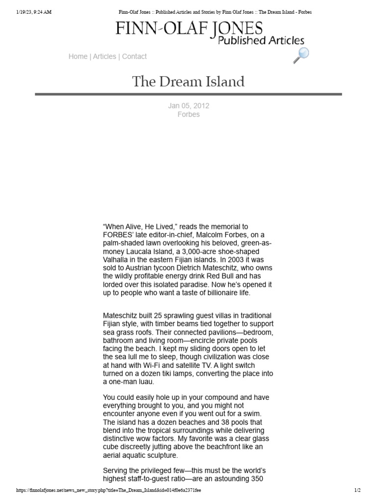 The Dream Island | PDF