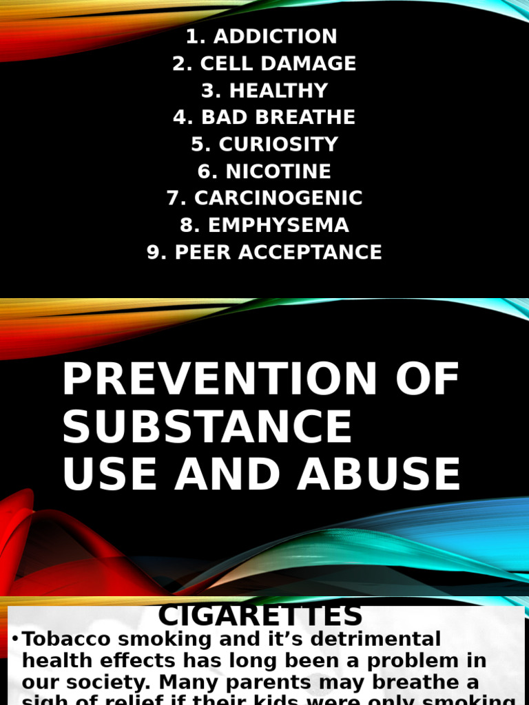 Prevention of Substance Use and Abuse | PDF | Smoking | Tobacco Smoking