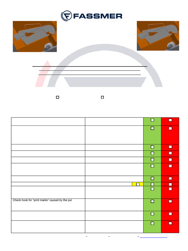 Interactive Checklist For FASSMER Freefall Release Hooks Annual+5-Year ...