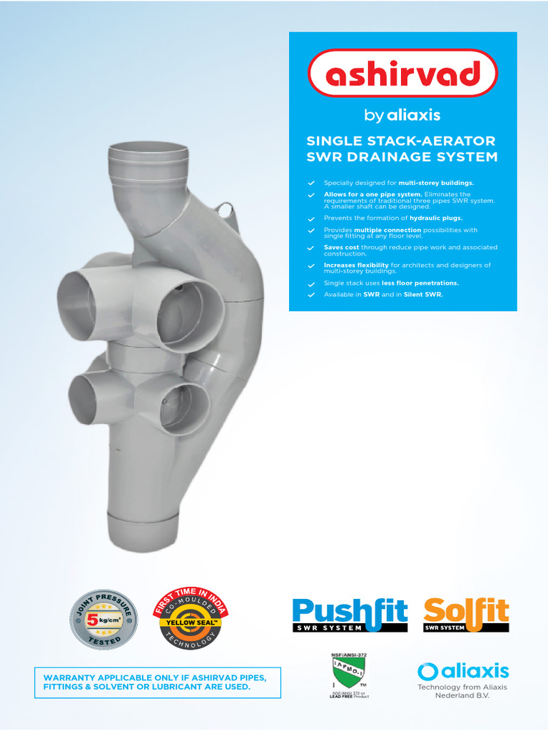 Ashirvad Stack Aerator v2.0 Single Stack Solution | PDF | Pipe (Fluid ...