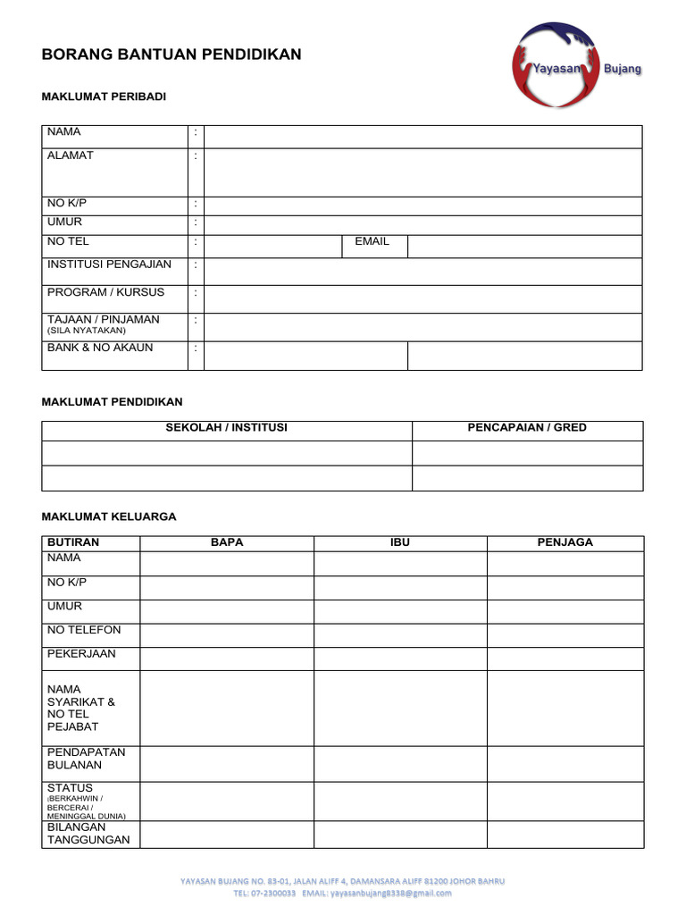 Borang Pendidikan Dan Checklist | PDF