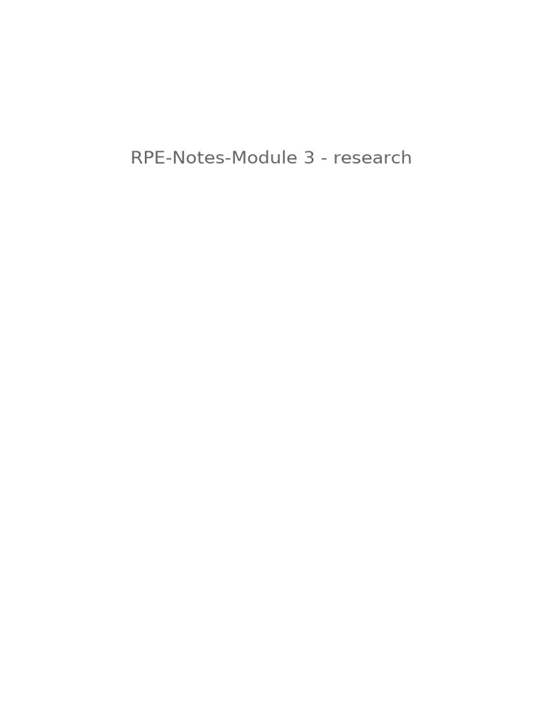Rpe Notes Module 3 Research... | PDF | Plagiarism | Conflict Of Interest