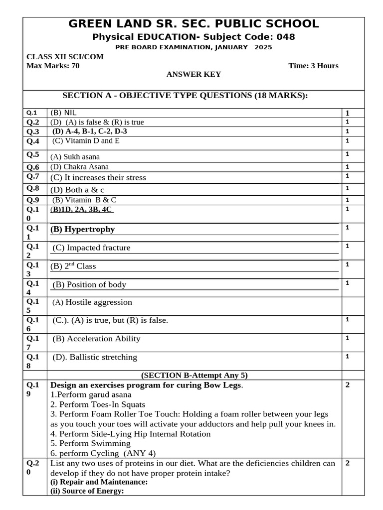 2.axii Phy Com-Sci Answer Key 2025 Ii Pre Board | PDF | Friction | Bulimia Nervosa