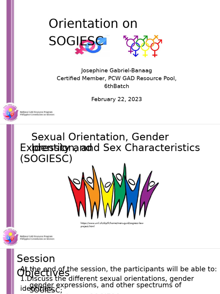 2023 GAD Webinar 1_Session 2-SOGIESC.pdf | PDF | Transgender | LGBTQIA+ ...