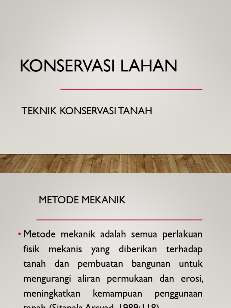 Pertemuan 7 Metode Konservasi Tanah dan Air | PDF