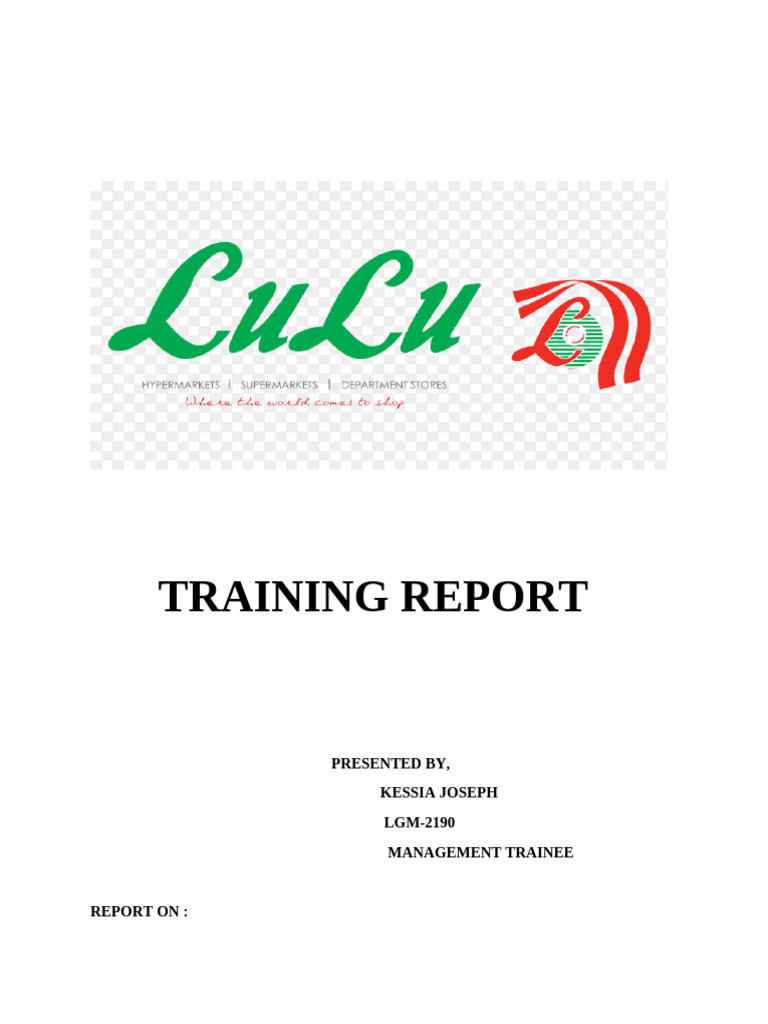 Grocery Non-Food Department Training Report | PDF | Detergent | Candle