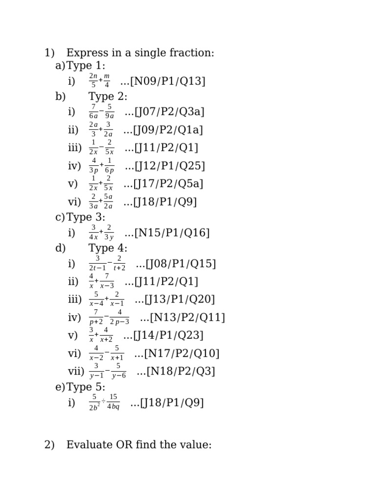 4 Algebra Expression and Manipulation3 | PDF