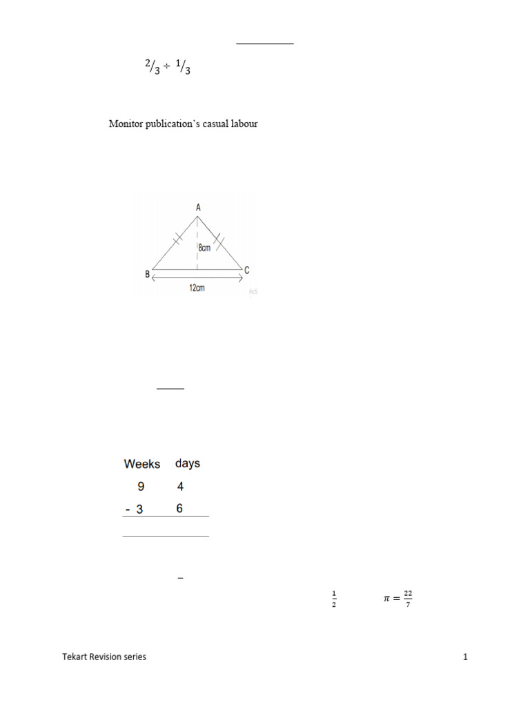 Maths Revision Vol 7(1) | PDF | Area | Mathematics