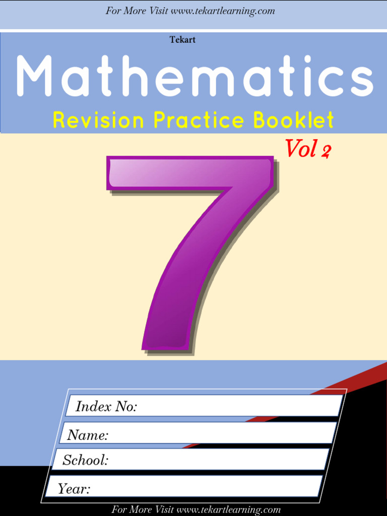 Tekart P.7 Maths Revision Book Vol 2 | PDF