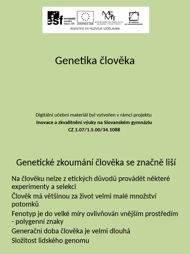 19 Genetika Cloveka | PDF