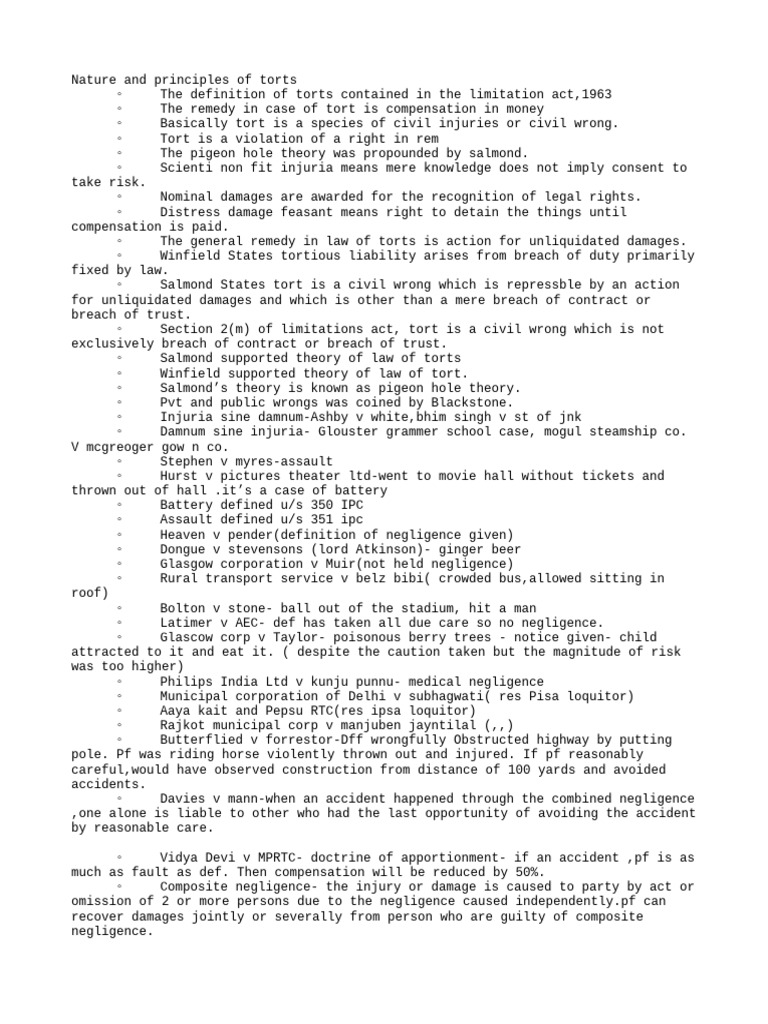 Text Torts | PDF | Tort | Defamation