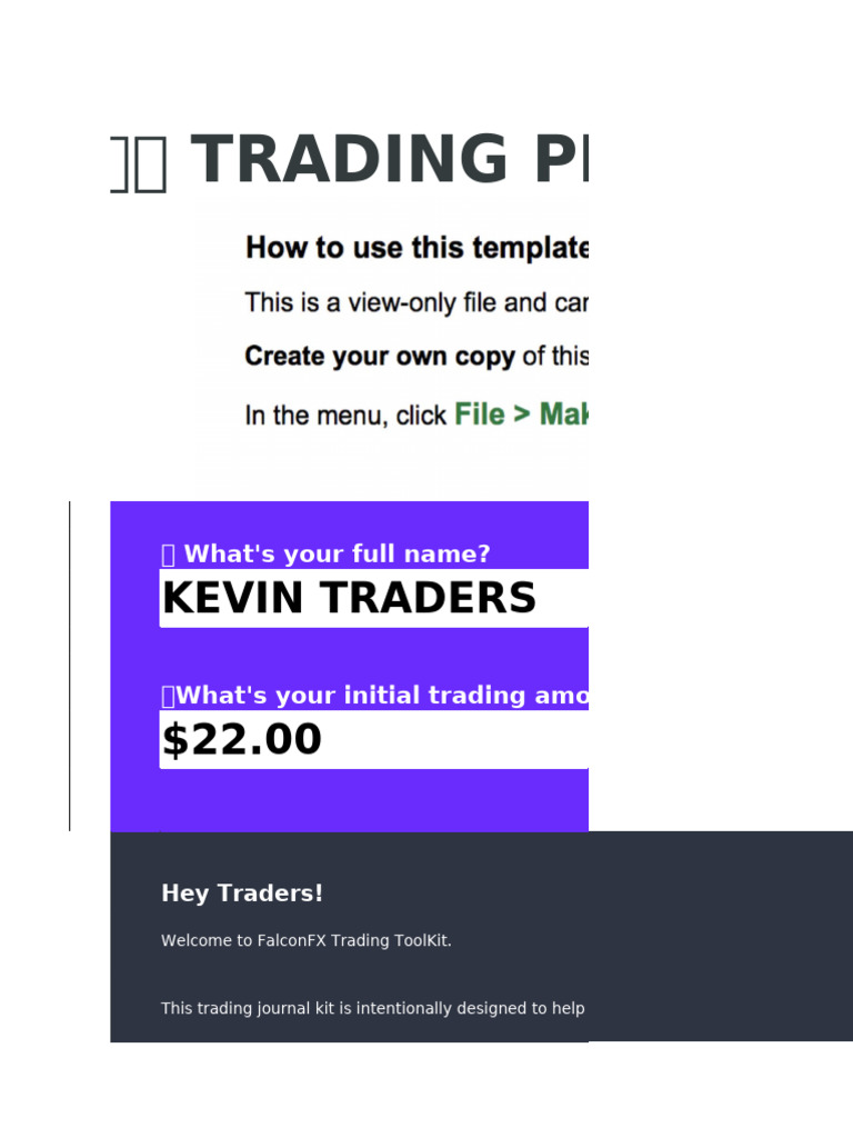 (FalconFX) Trading Performance Kit | PDF