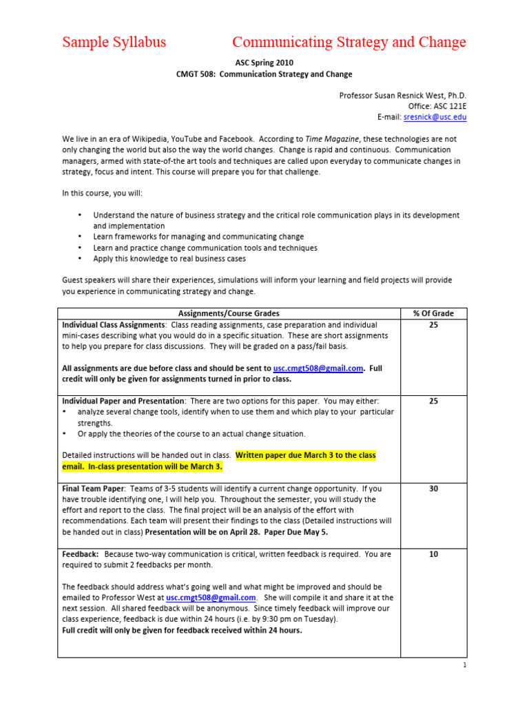 Communicating Strategy and Change | PDF
