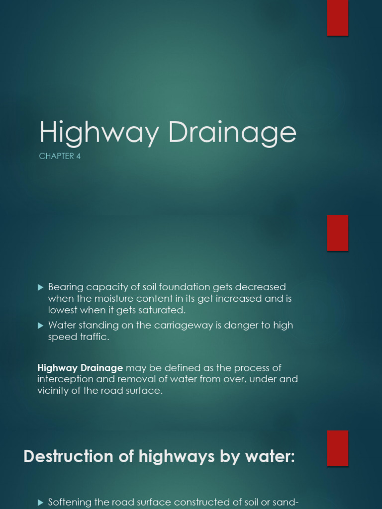 Transportation Engineering-Chapter 4 - Highway Drainage | PDF | Road ...