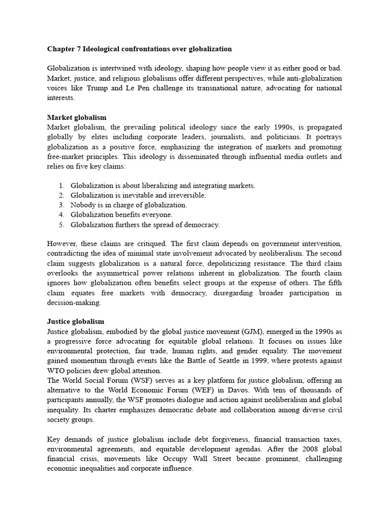 (TCH) Assignment Week 8 - Chapter 7,8-2 | PDF | Globalization | Populism