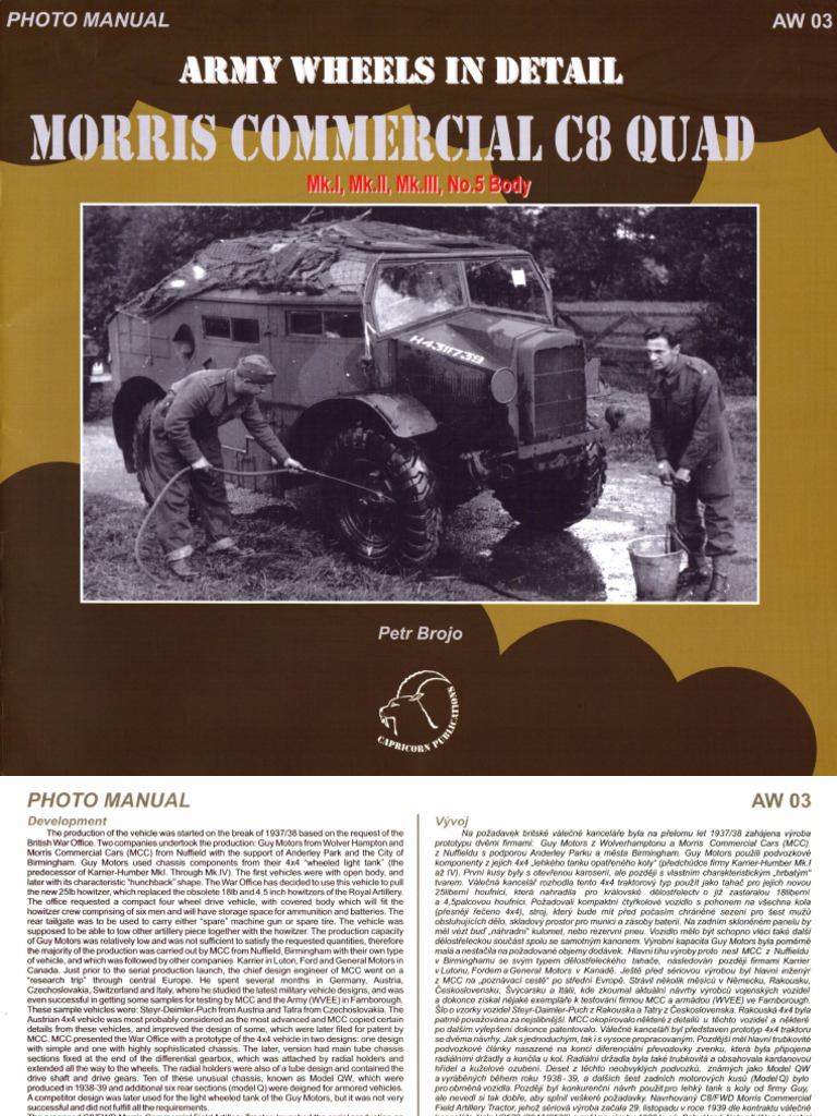 Capricorn Publications - Army Wheels in Detail No03 - Morris Commercial ...
