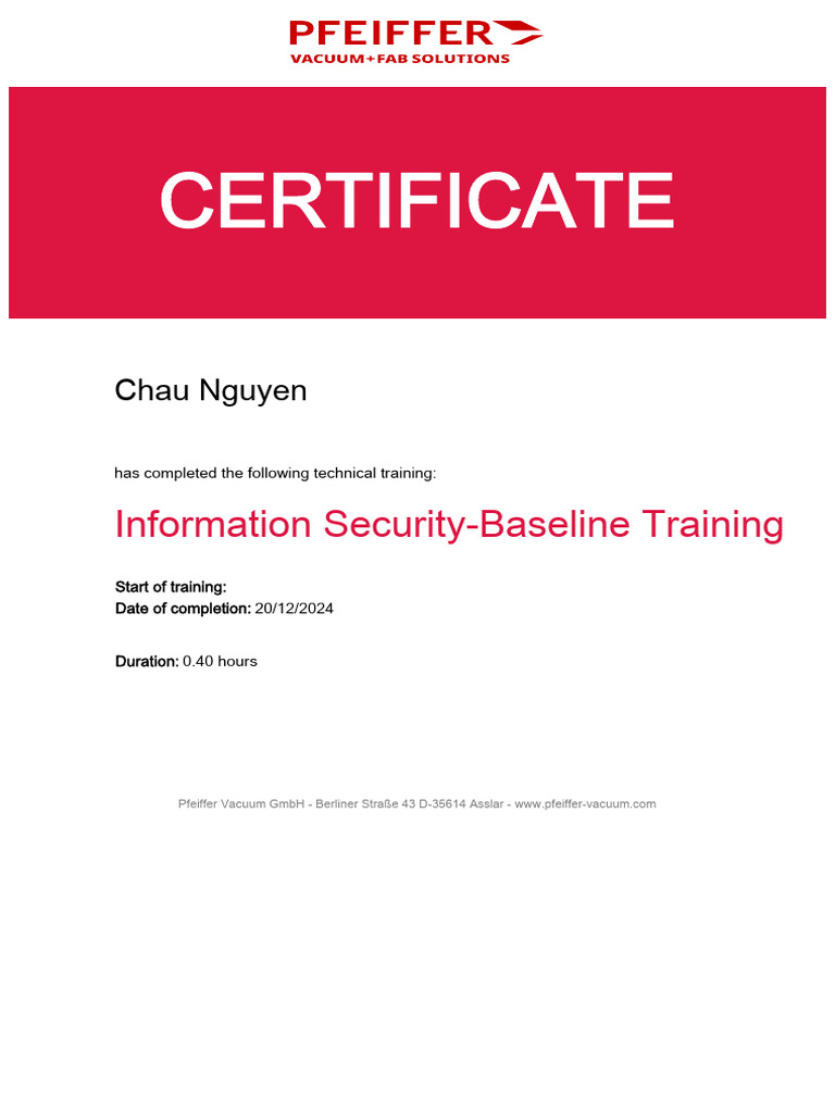 Information Security Cert | PDF