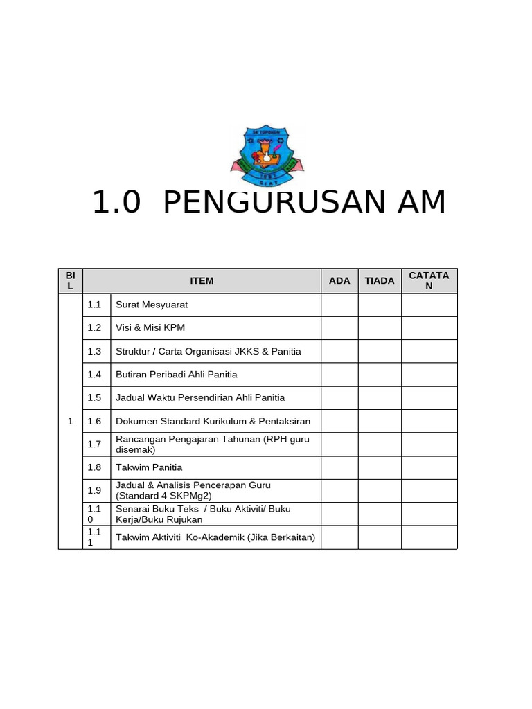 PENGURUSAN FAIL PANITIA MATA PELAJARAN-partition | PDF