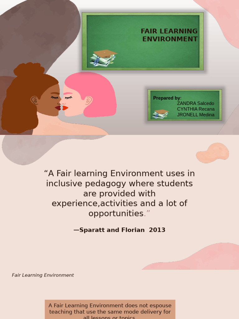 Fs 198 Fair Learning Environment | PDF | Learning | Teachers