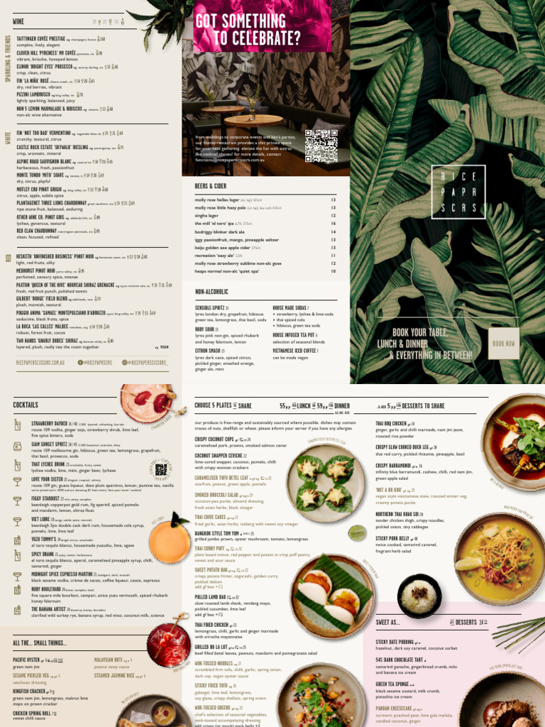 Fitzroy Winter Menu | PDF | Thai Cuisine | Desserts