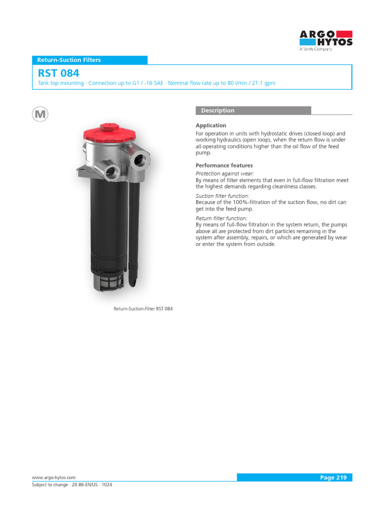 Datasheet RST 084 20.86 EN US 1024 | PDF | Pump | Chemical Engineering
