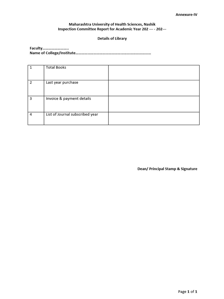 Annexure - IV Library Details | PDF