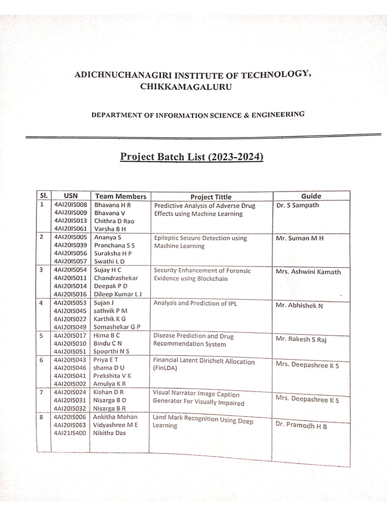 Project Work Phase - 1 (18CSP77) | PDF