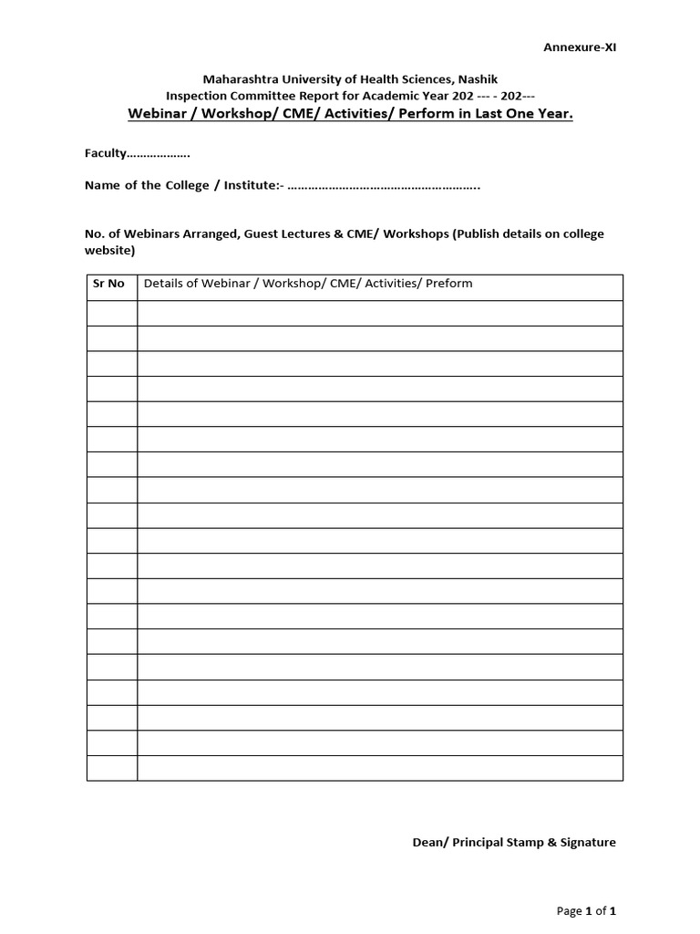 Annexure Xi Webinar Workshop | PDF