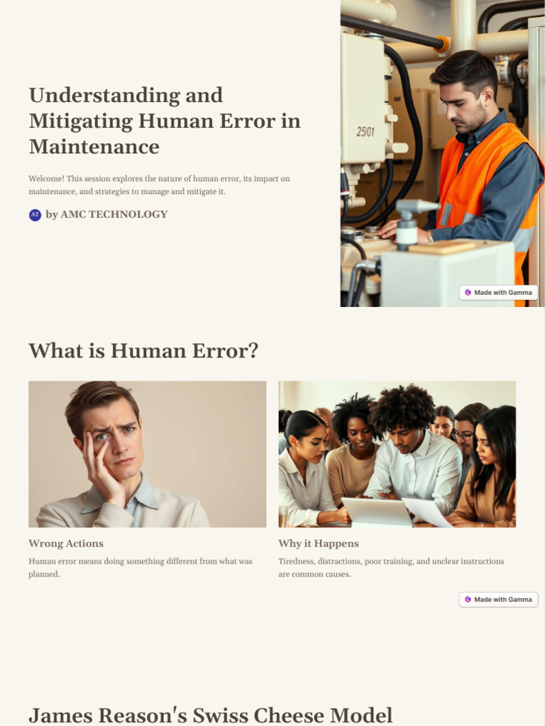 Understanding and Mitigating Human Error in Maintenance | PDF | Safety ...