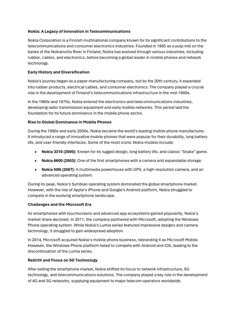 Nokia | PDF | Nokia | Smartphone