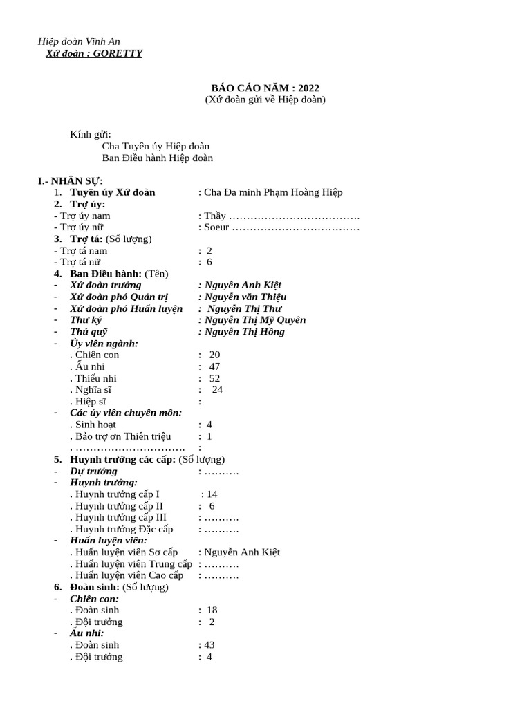 Bao Cao Nam Cua Xu Doan (1) | PDF