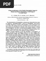 Cyanmethemoglobin Method for Hb Estimation | PDF | Hemoglobin | Anemia