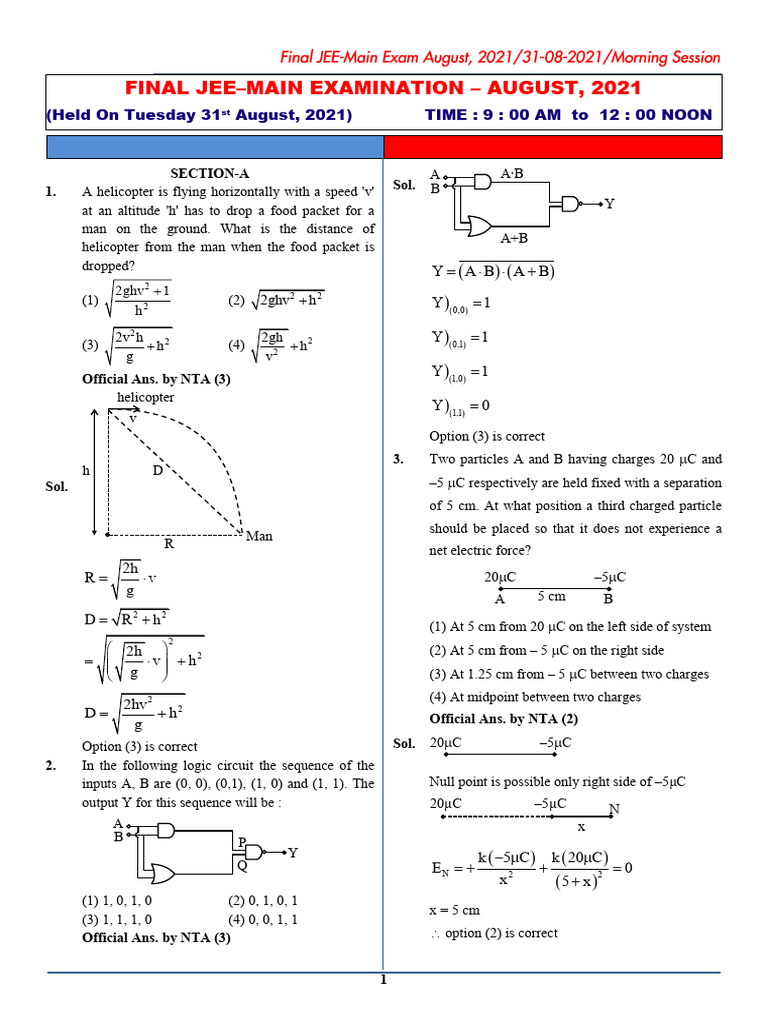 3108 Physics Paper With Sol Morning | PDF | Atoms | Radioactive Decay